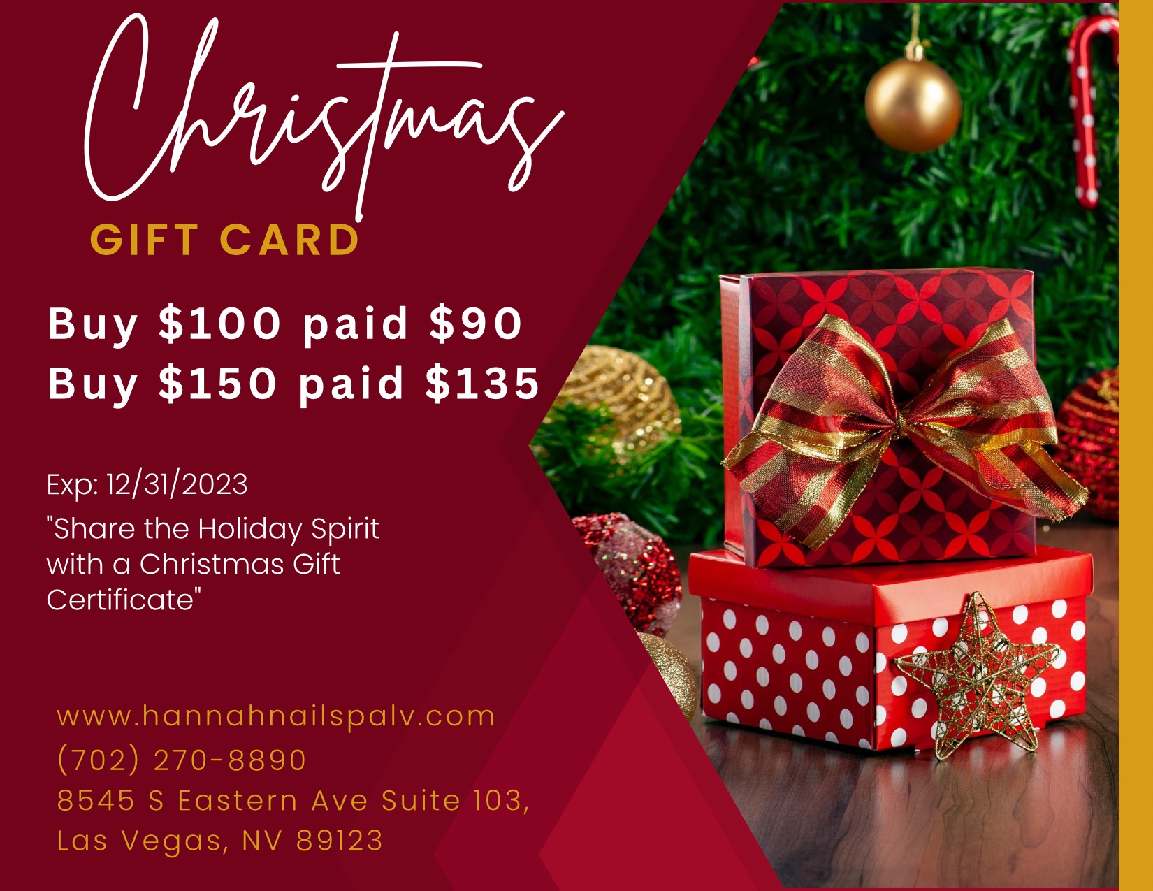 Hannah Nail Spa • (702) 270-8890 • 8545 S Eastern Ave Suite 103, Las ...